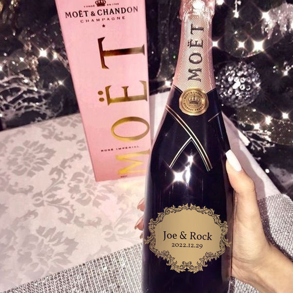 Moët & Chandon Rose Impérial |訂製情侶專屬Moet香檳（定制禮物）客製化 Gift | Personalized ...